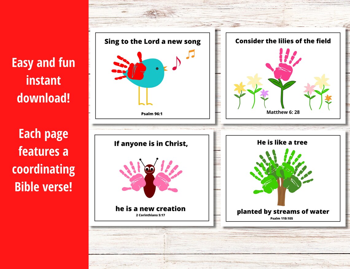 Bible Craft, Bible Handprint Craft, Valentine's, Handprint Art Craft ...