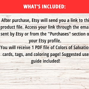 Colors of Salvation Card Bundle, Printable Gospel Card, Gospel Card ...