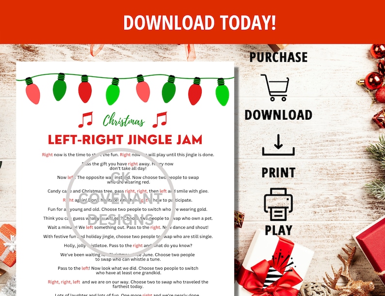 Left Right Game, Festive Fun, Gift Swap Game, Christmas Game, Gift ...