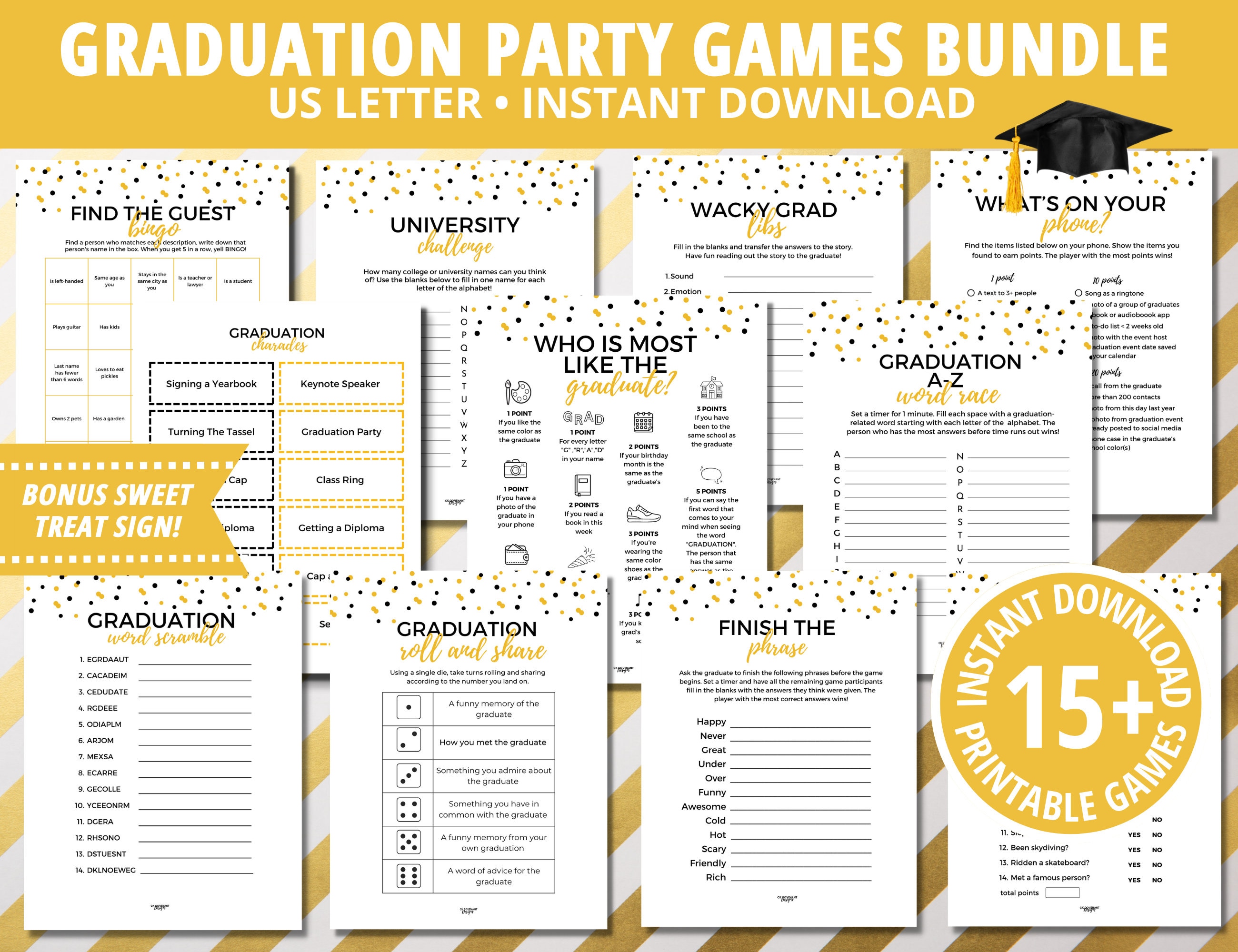 Graduation Games, Party Games, Graduation Game Bundle, Grad Party Games ...