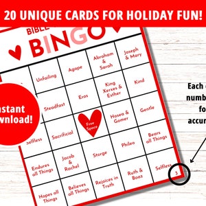 Bible Valentine's Bingo, Bible Bingo, Valentine's Day, Valentine's ...
