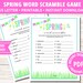 Spring Word Scramble Game, Printable Game, Games for Adults, Games for ...