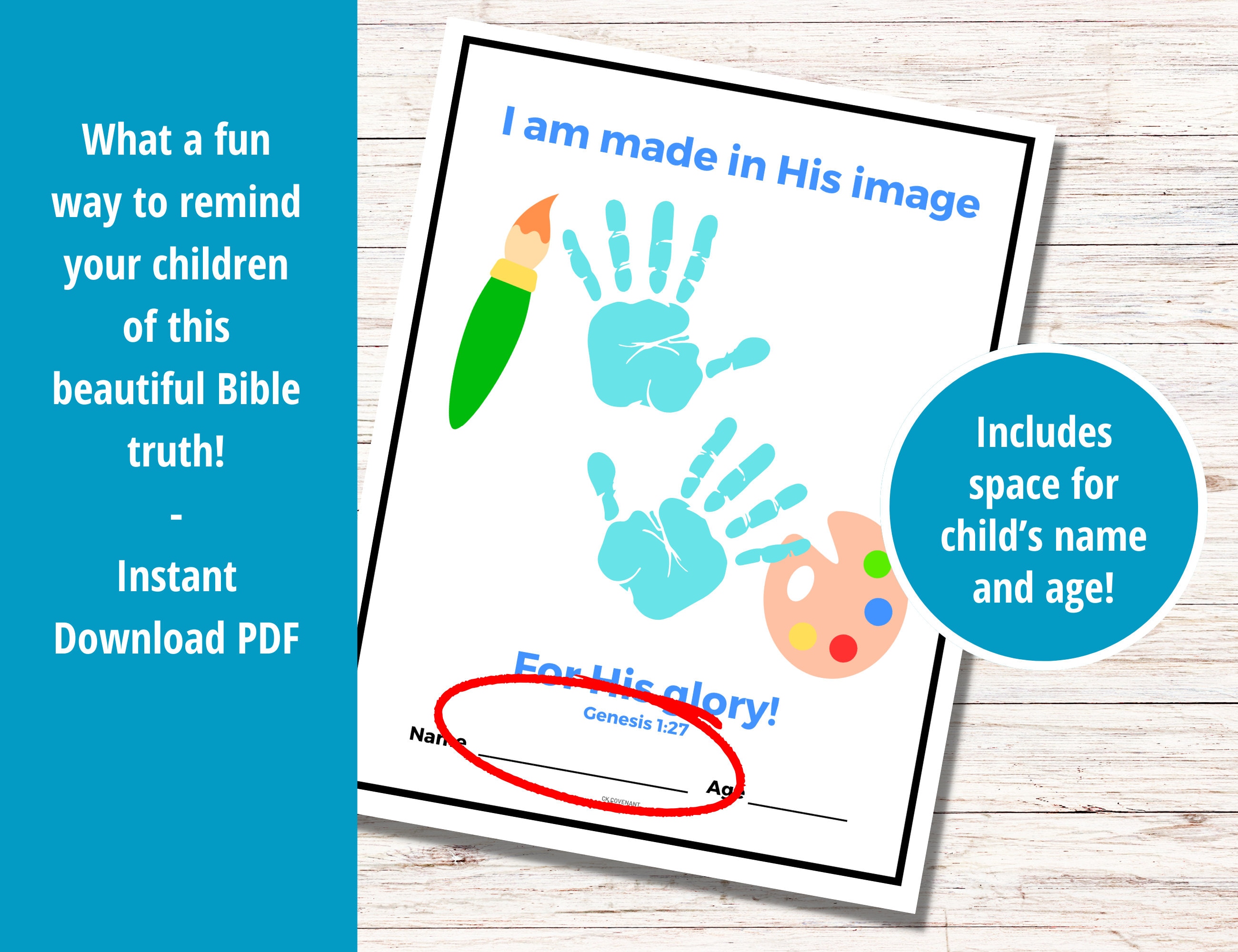 Bible Handprint Craft, Fingerprint Craft, Christian Bible Activity ...