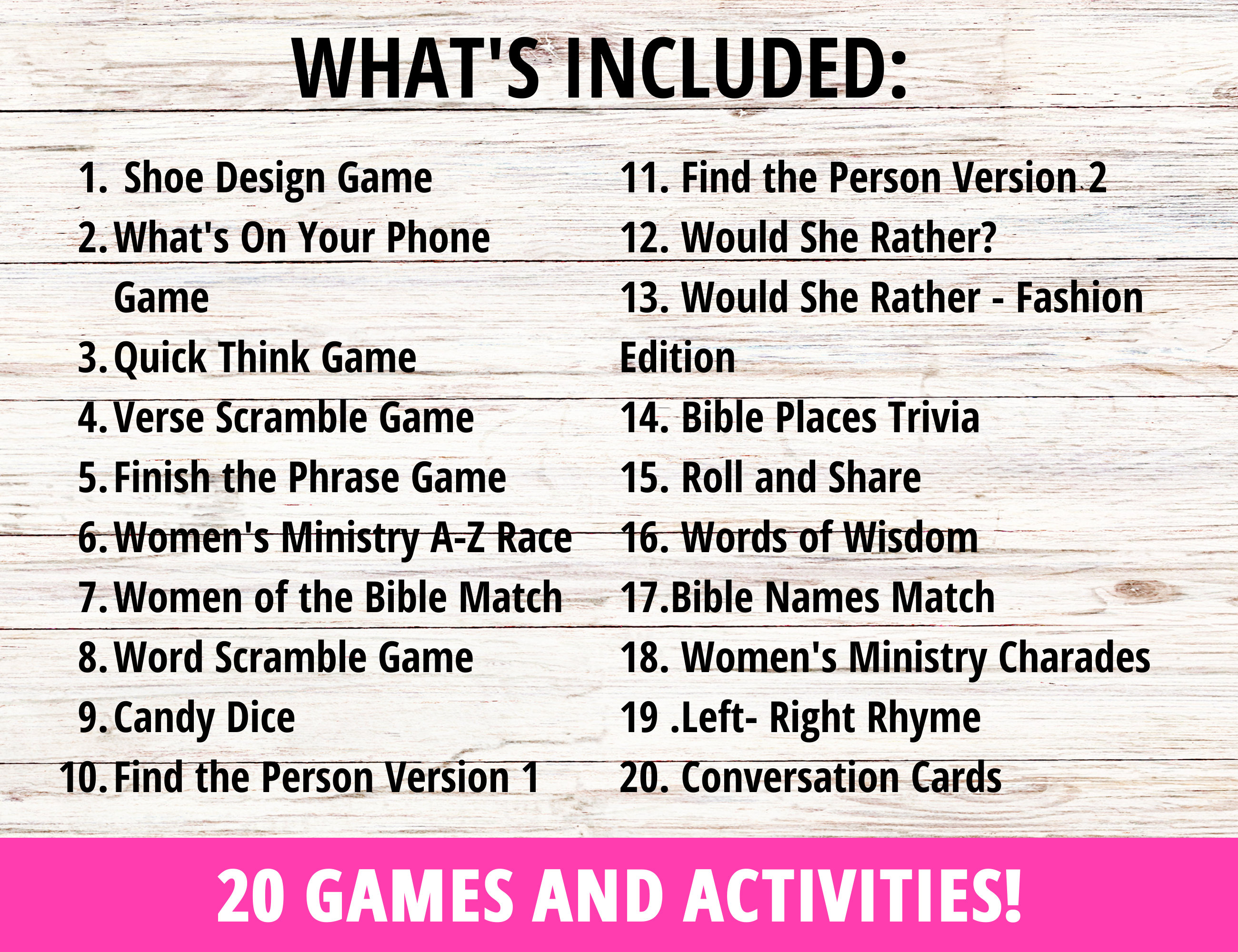 Women's Ministry Game Bundle, Bible Games, Find the Guest Bingo, Women ...