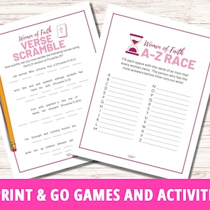 Women's Ministry Game Bundle, Bible Games, Find the Guest Bingo, Women ...