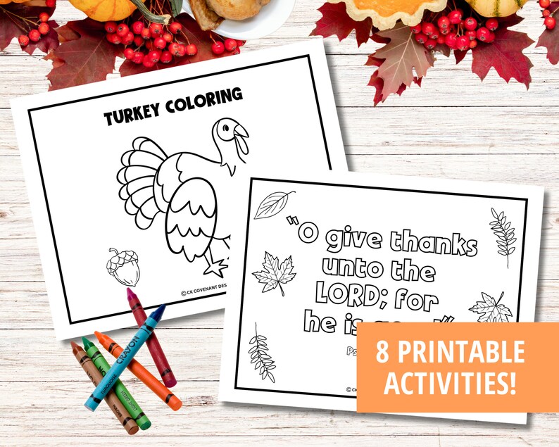 Kids Thanksgiving Activity Pack, Coloring Sheets, Thanksgiving Games ...
