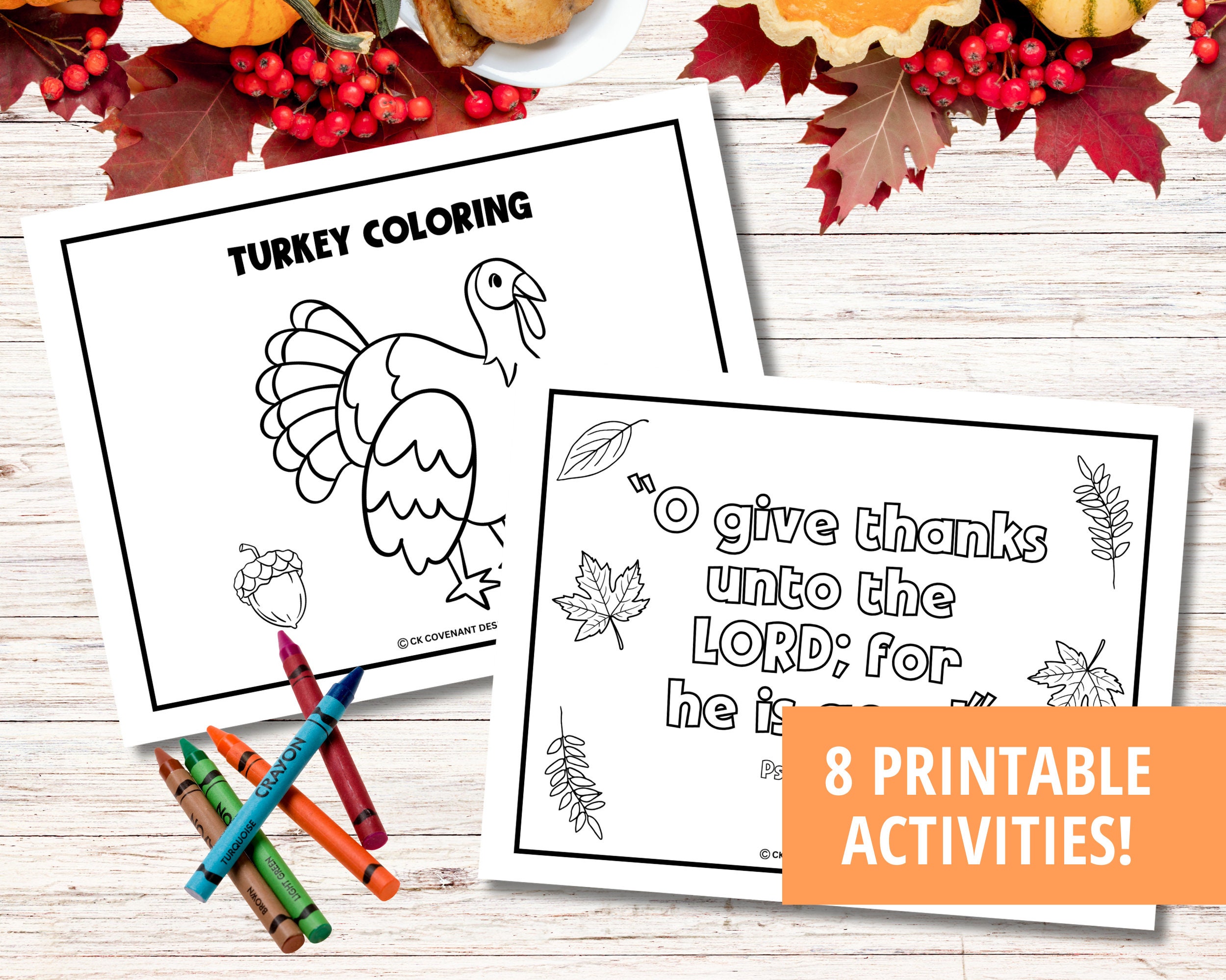 Kids Thanksgiving Activity Pack, Coloring Sheets, Thanksgiving Games ...