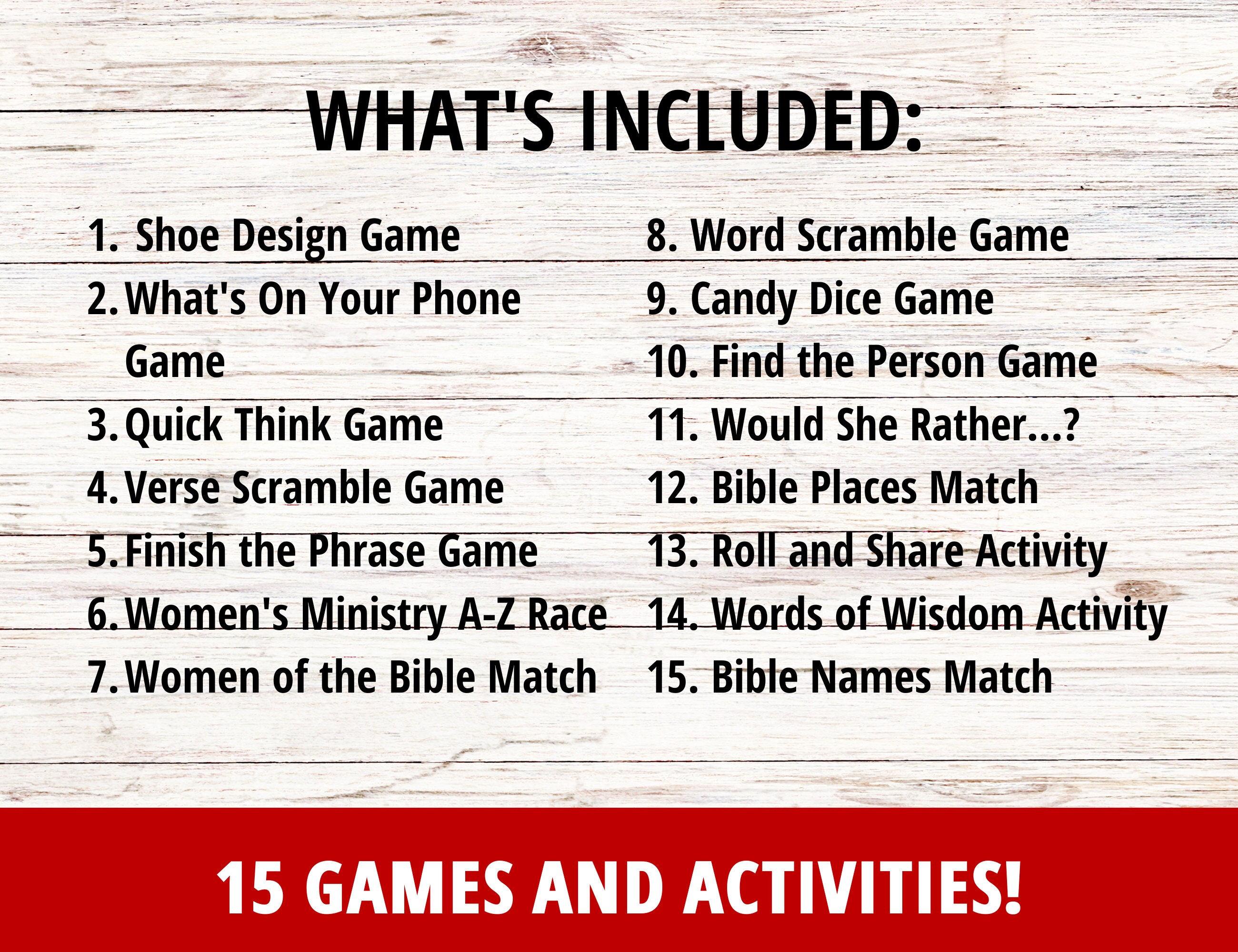 Women's Ministry Game Bundle, Bible Games, Find the Guest Bingo, Women ...