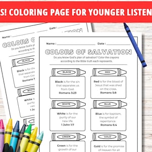 Colors of Salvation Card Bundle, Printable Gospel Card, Gospel Card ...