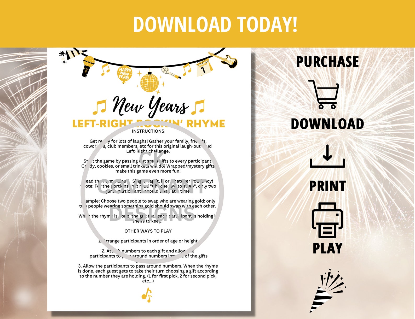 Left-right Game, Festive Fun, Gift Swap Game, New Years Game, Gift ...