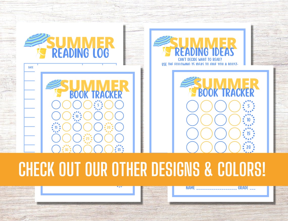 Summer Reading Chart for Kids Summer Reading Tracker Reading - Etsy