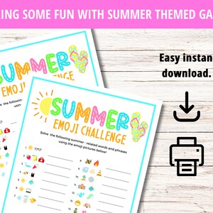 Emoji Pictionary Game. Emoji Game, Emoji Challenge, Summer Games for ...