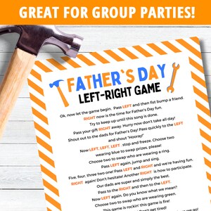 Left-right Game, Fathers Day Left-right Song, Fathers Day Party Games ...