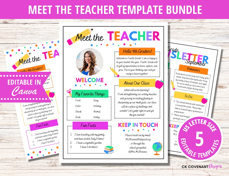 Meet the Teacher, Teacher Template, Editable Meet the Teacher Template ...