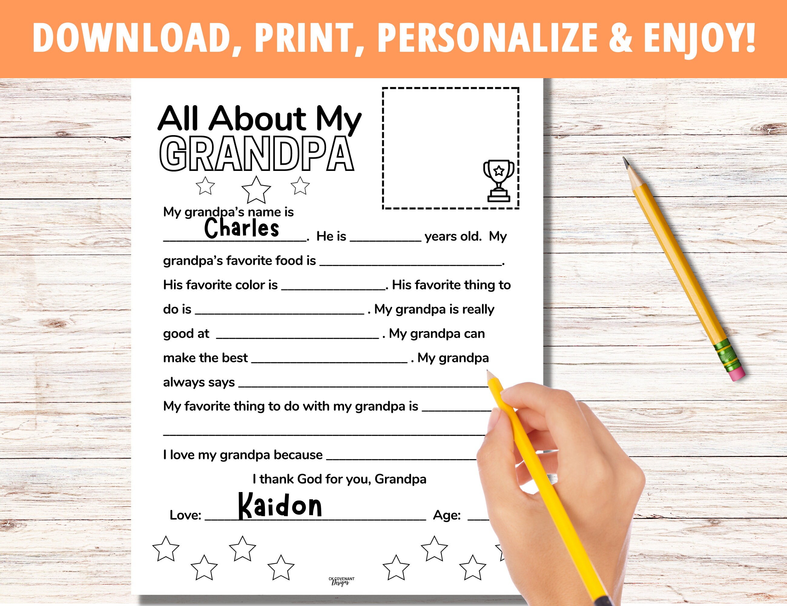 Grandparents Day Gift, All About Grandma, All About Grandpa, Gift From ...