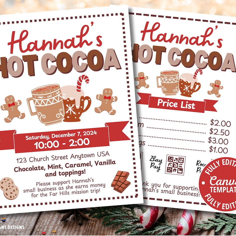 Hot Cocoa Flyer - Etsy