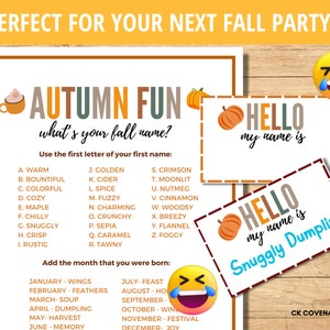 Editable Fall Games, Fall Activity Bundle, Autumn Games Fall Festival ...