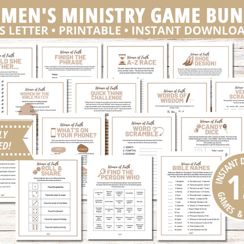 Women's Ministry Game Bundle Bible Games Find the Guest - Etsy