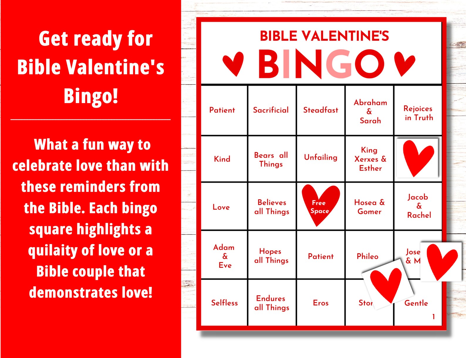 Bible Valentine's Bingo, Bible Bingo, Valentine's Day, Valentine's ...
