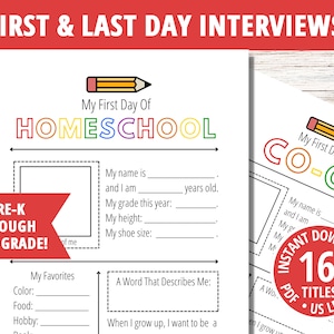 First Day of School, Last Day of School, Back to School, Homeschool ...