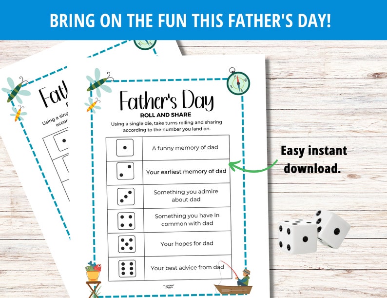 Printable Father's Day Game Bundle Family Game Night - Etsy