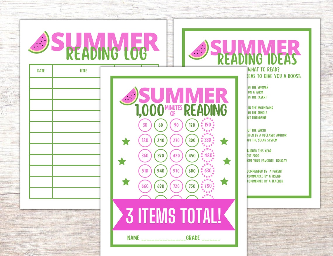 Summer Reading Chart for Kids, Summer Reading Tracker, Reading Chart ...