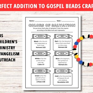 Colors of Salvation Card Coloring Page, Printable Gospel Card, Gospel ...