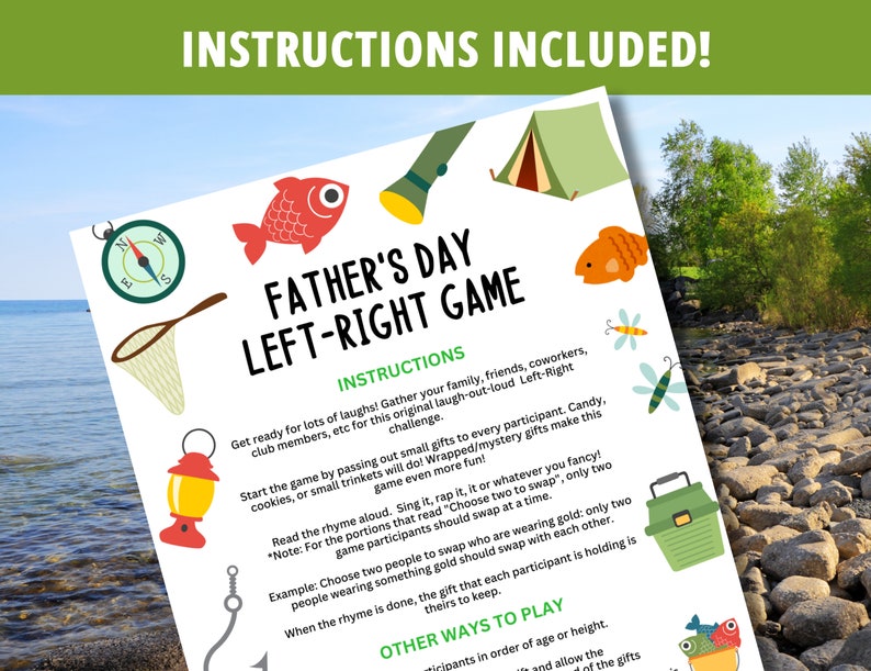 Left-right Game, Father’s Day Left-right Song, Father’s Day Party Games ...