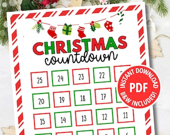 Christmas Countdown, 25 Days of Christmas, Christmas Countdown for Kids ...