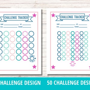 PRINTABLE, Challenge Tracker for Kids, Goal Tracker, Sticker Chart ...