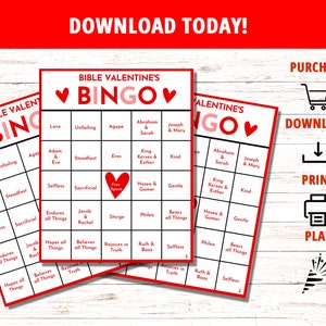 Bible Valentine's Bingo, Bible Bingo, Valentine's Day, Valentine's ...