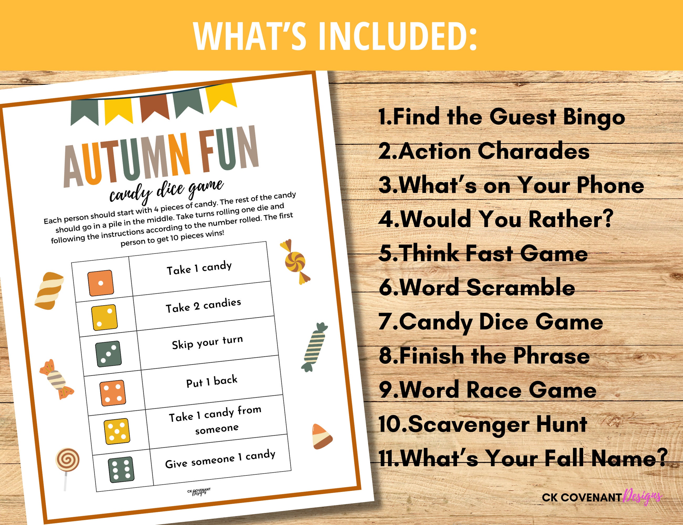 Editable Fall Games, Fall Activity Bundle, Autumn Games Fall Festival ...