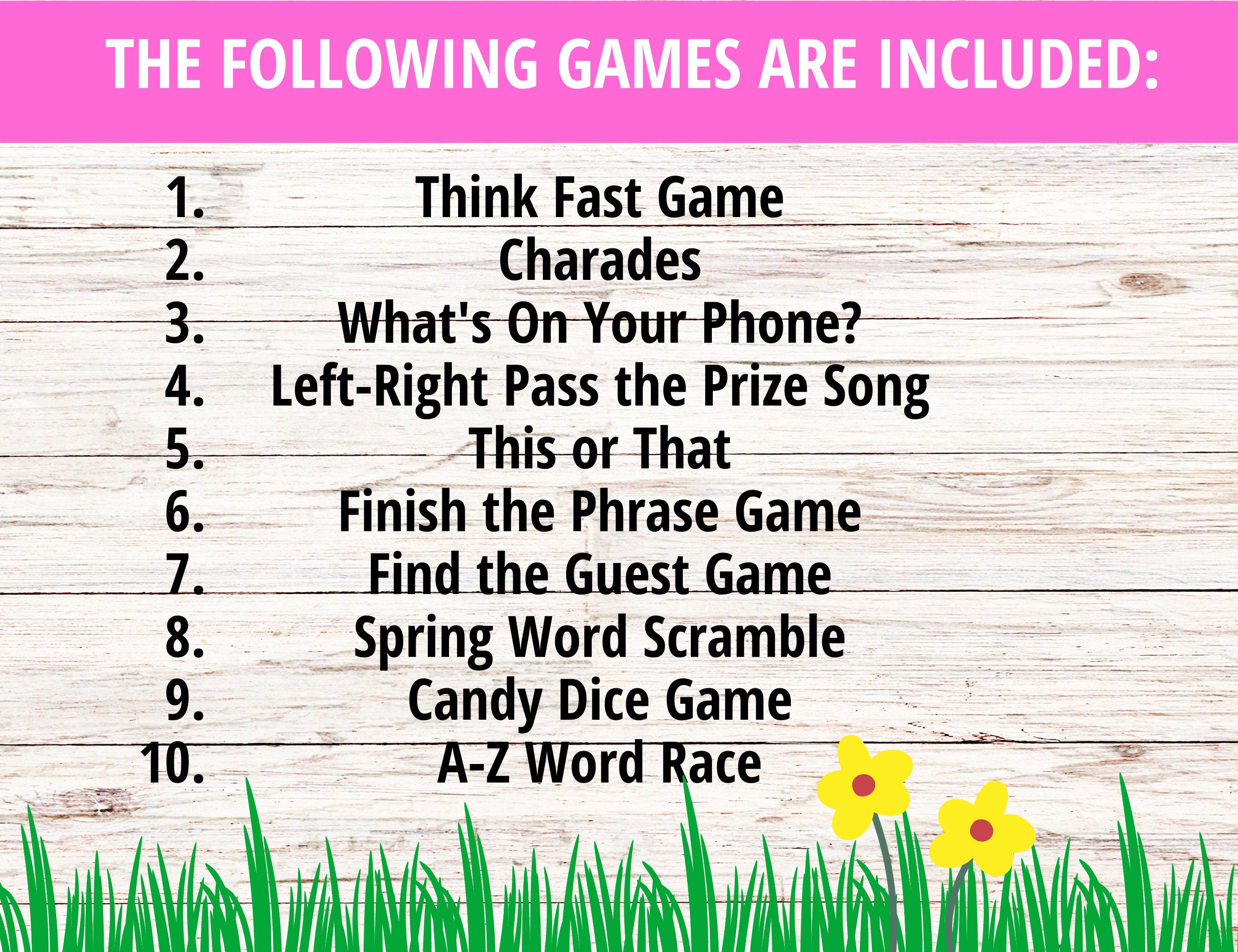 Spring Themed Game Bundle, Fun Printable Spring Games, 10 Game Bundle ...