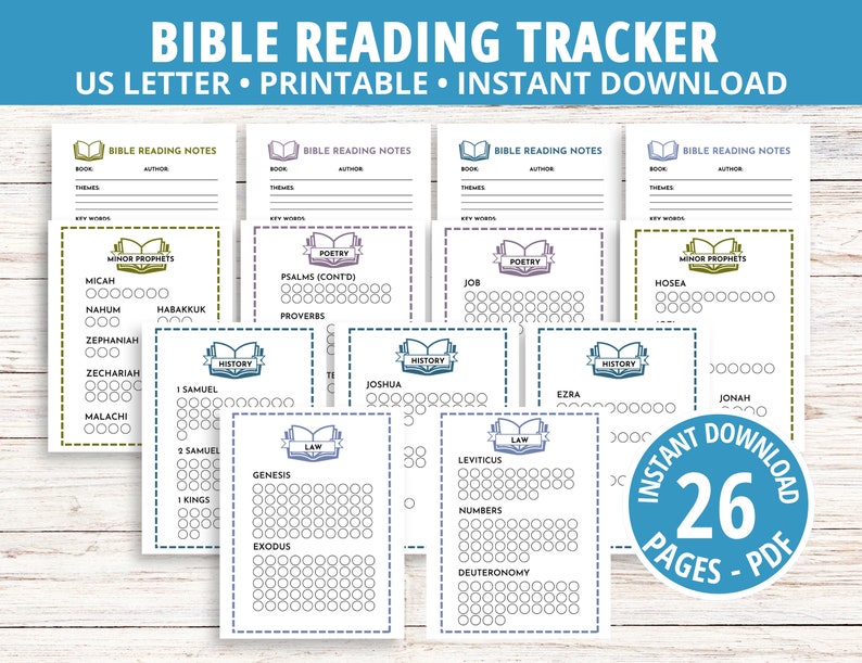 Bible Reading Checklist Bible Reading Plan Bible Reading - Etsy