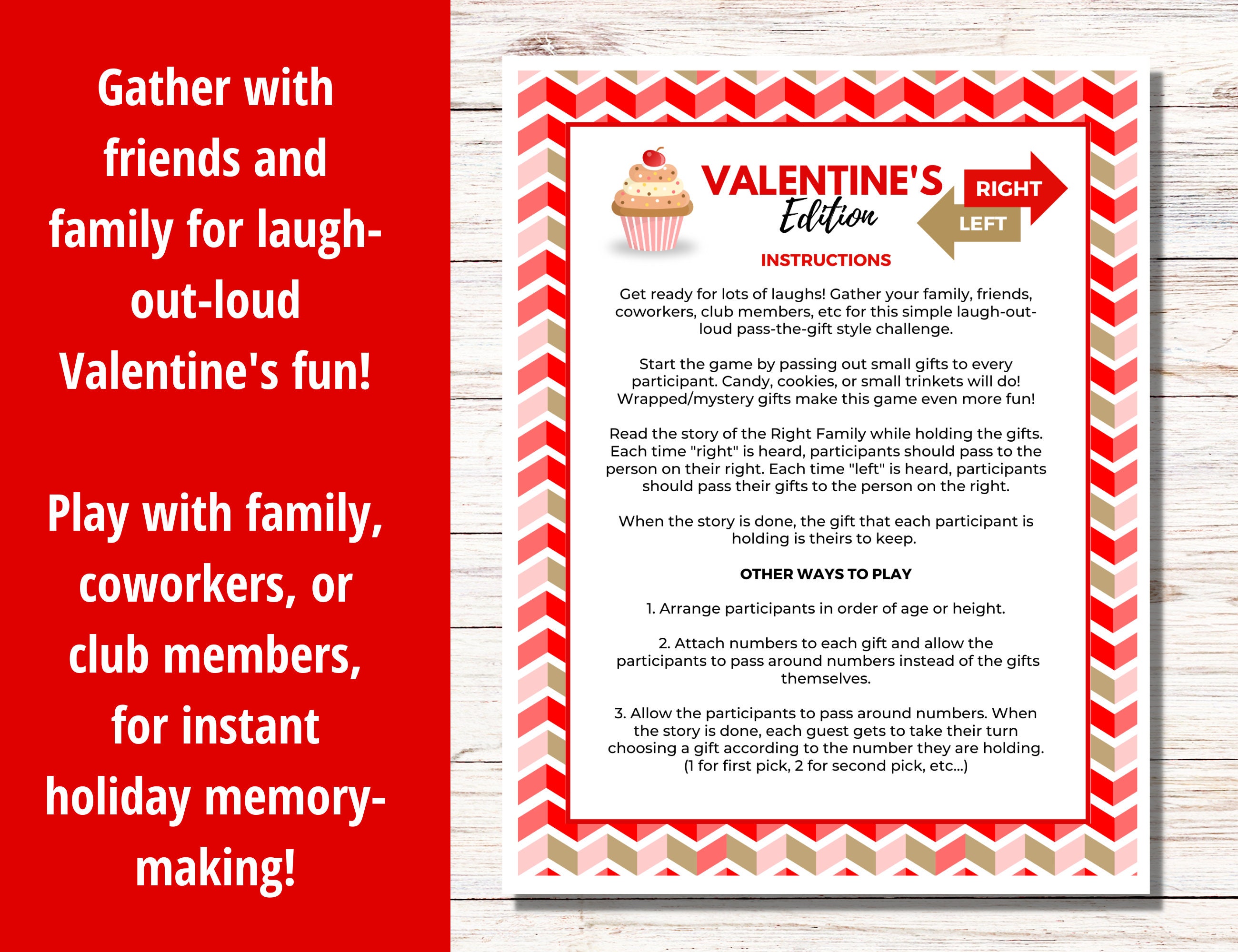 Valentine's Games, Left Right Game, Valentines Day Games, Valentine ...