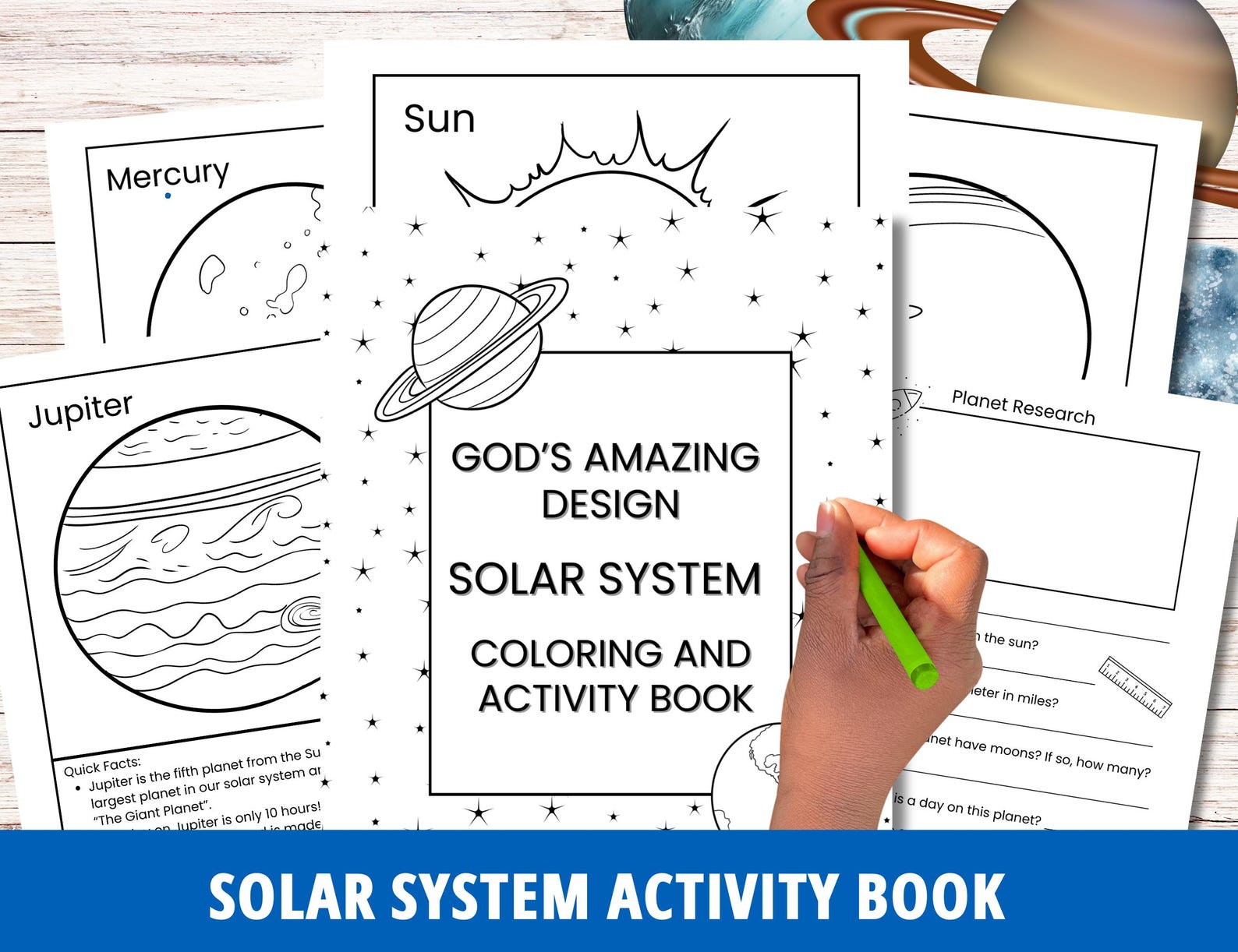 Solar System Activity Book, God's Design Solar System Coloring and ...