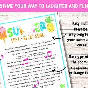 Left Right Game, Left Right Poem, Summer Family Reunion, Gift Exchange ...