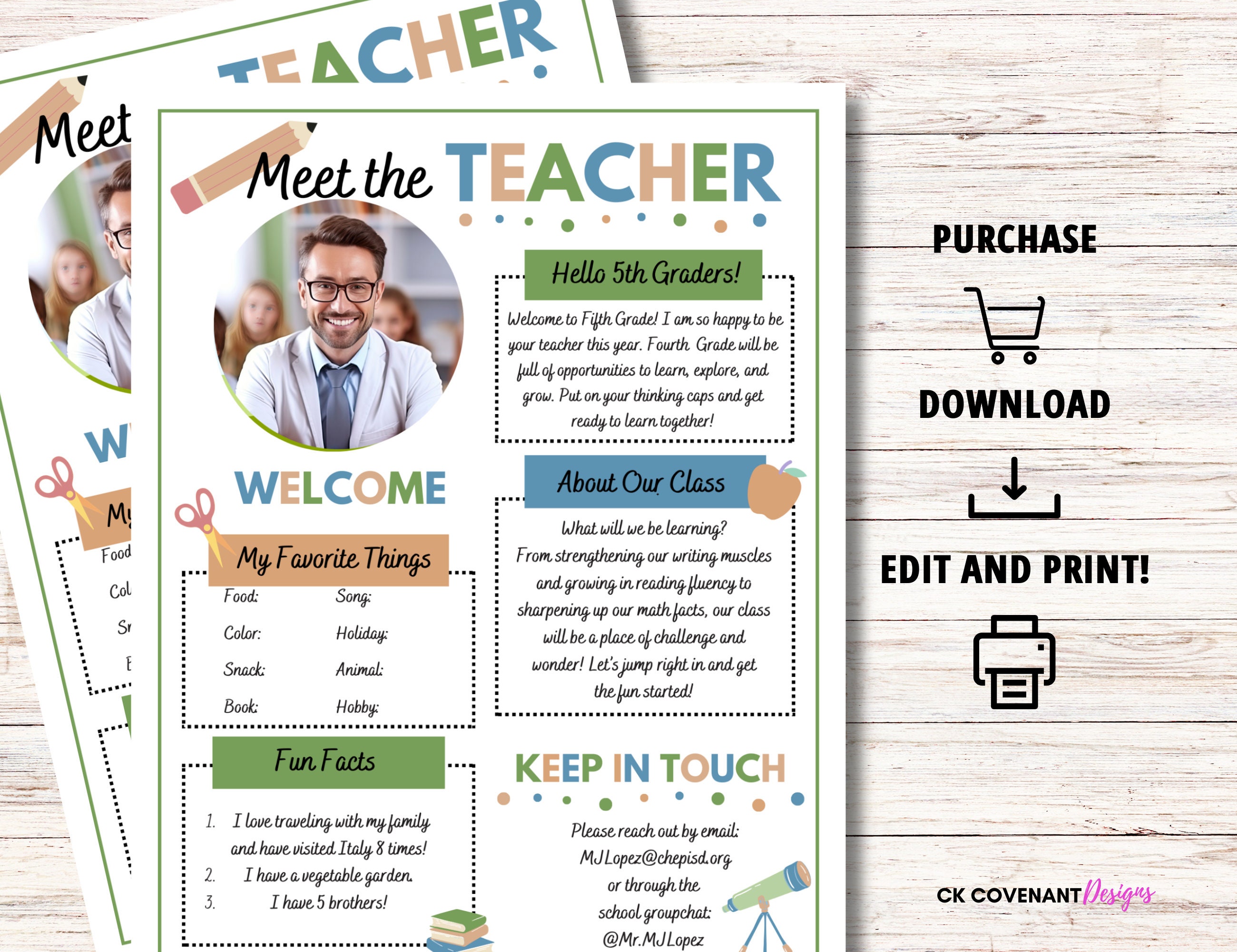 Meet the Teacher, Teacher Template, Editable Meet the Teacher Template ...