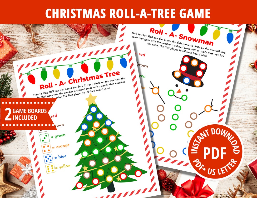 Roll A Tree Game, Kids Table Game, Table Game Kids, Game for Kids, Roll ...