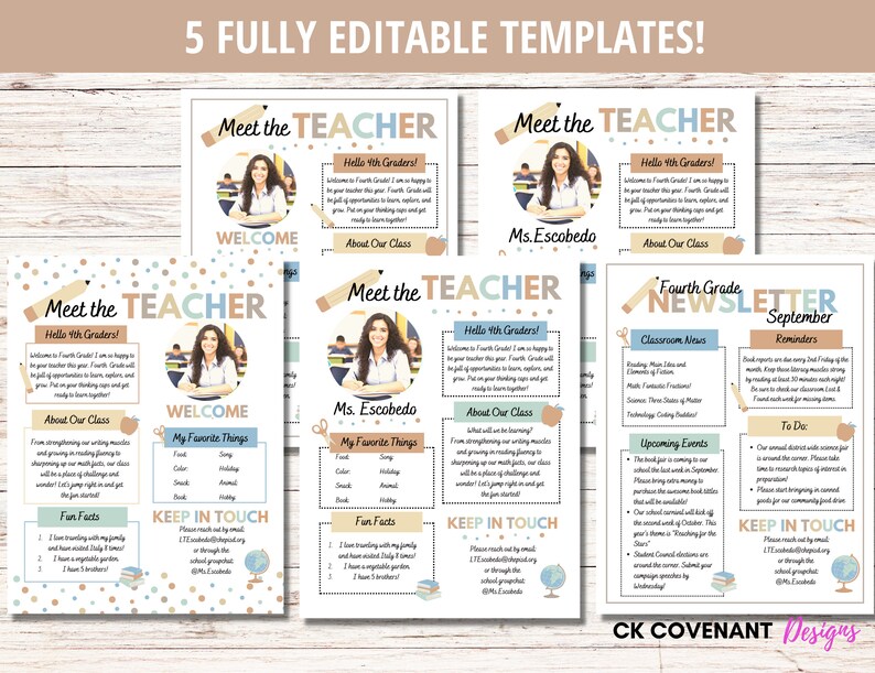 Meet the Teacher, Teacher Template, Editable Meet the Teacher Template ...