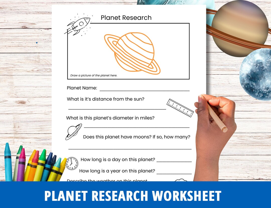 Solar System Activity, Planet Research Worksheets, Homeschool Science ...