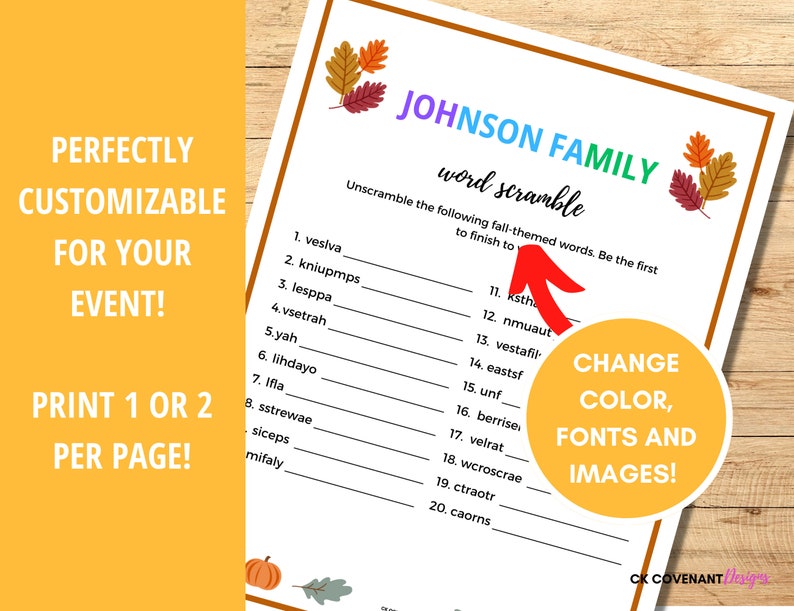 Editable Fall Games, Fall Activity Bundle, Autumn Games Fall Festival ...