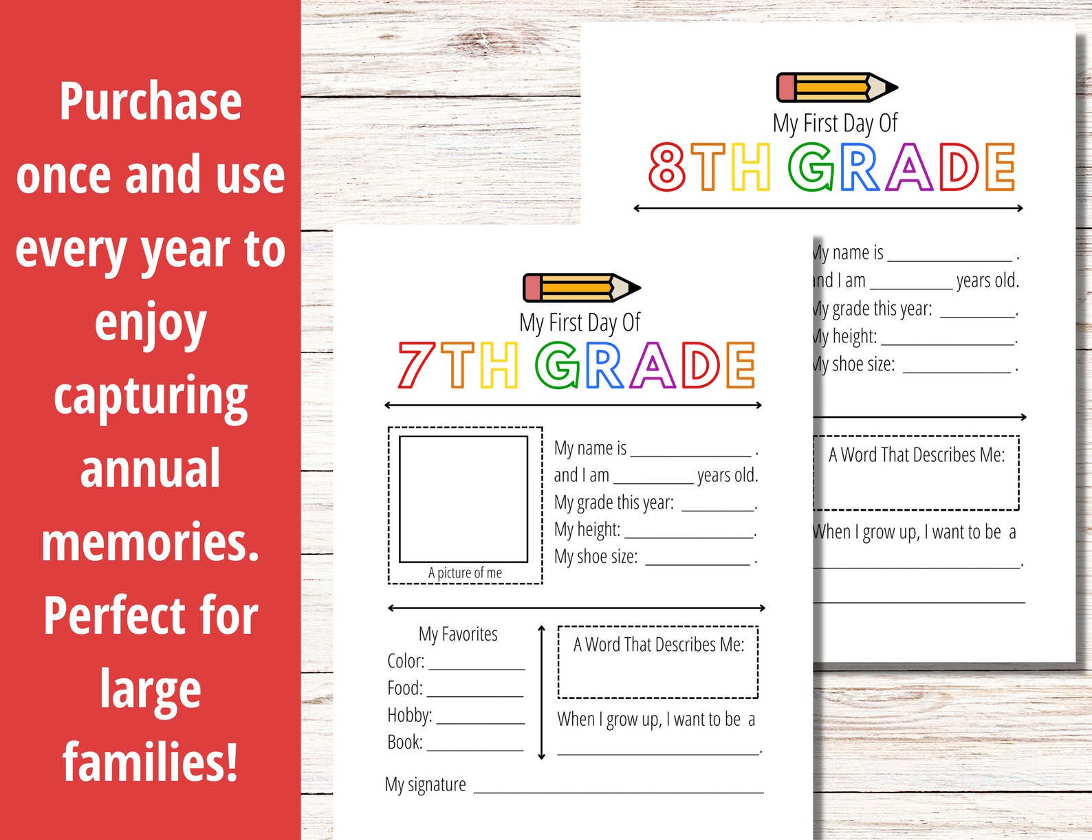 First Day of School, Last Day of School, Back to School, Homeschool ...