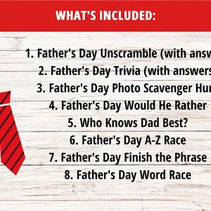 Printable Father's Day Game Bundle, Family Game Night, Printable Family ...