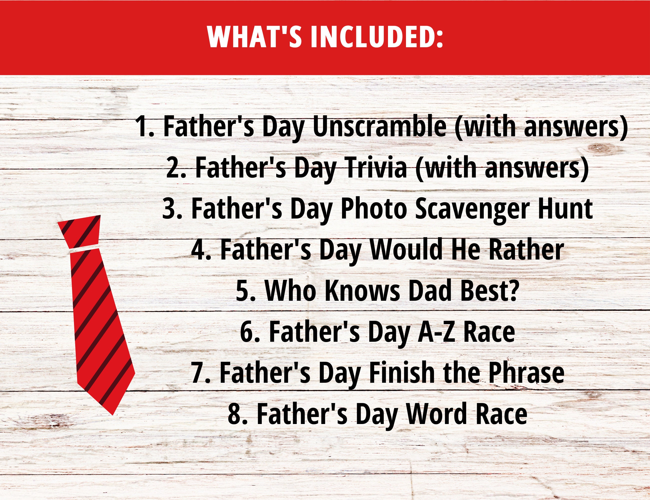 Printable Father's Day Game Bundle, Family Game Night, Printable Family ...