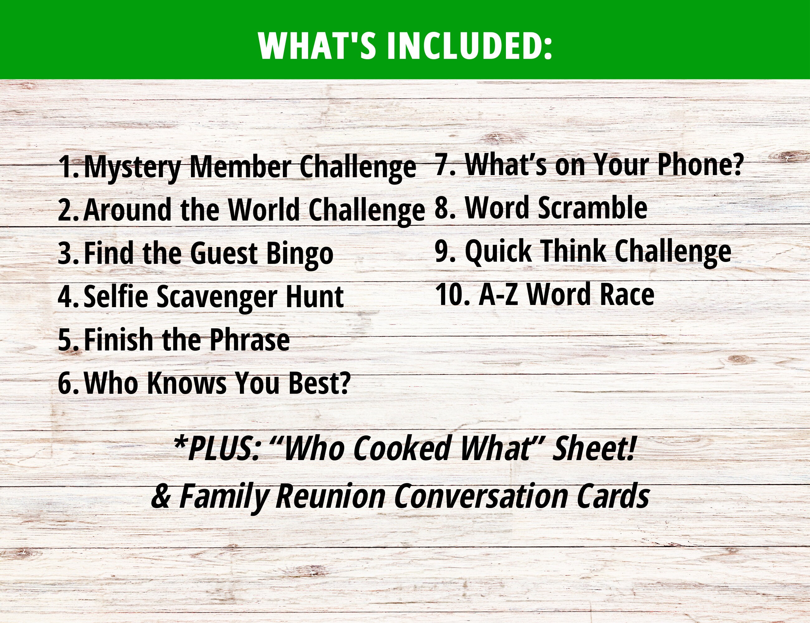 Family Reunion Game Bundle Family Reunion Ideas Printable - Etsy