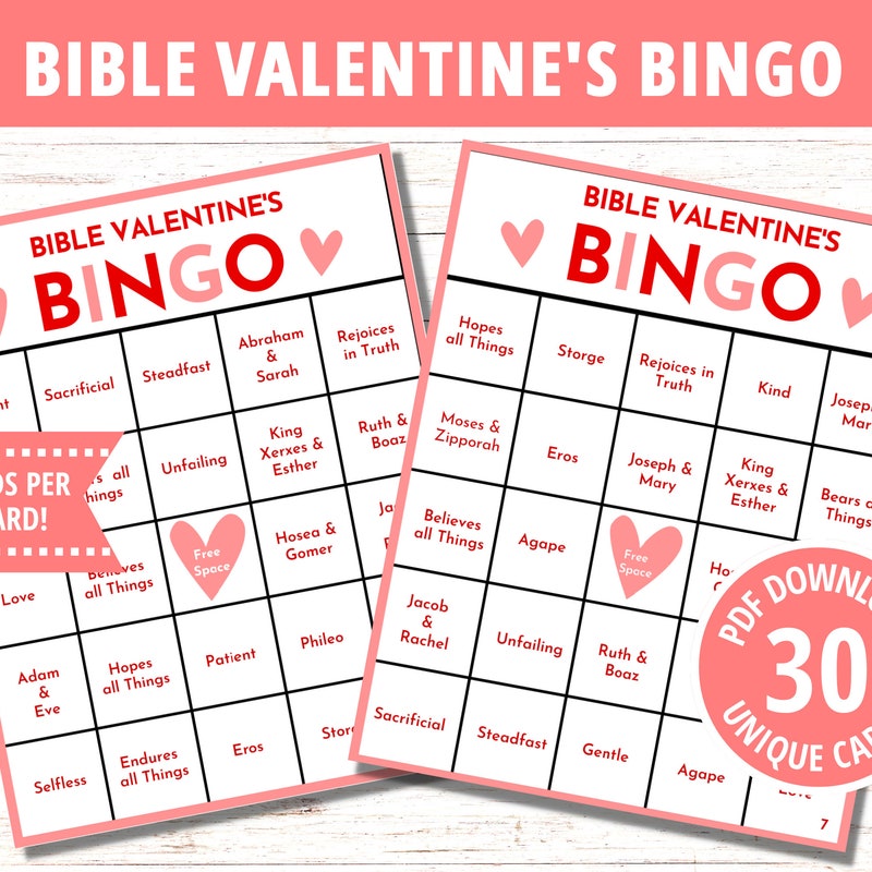 Bible Valentine Games - Etsy