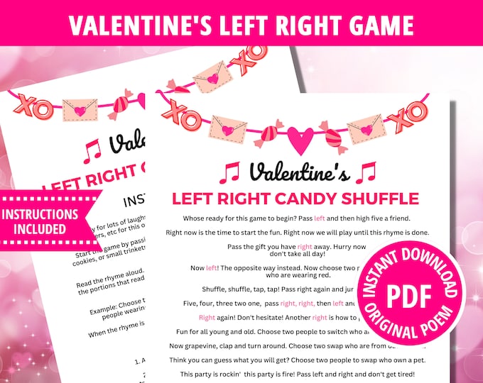 Valentine's Day Left Right Game Cupid's Wayward Arrows Printable Left ...