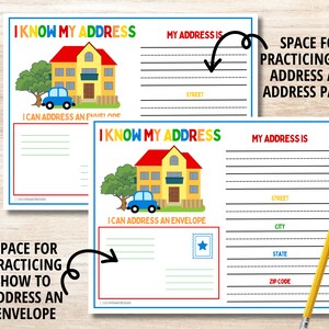 Home Address Activity for Kids, I Know My Address Worksheet, Address ...