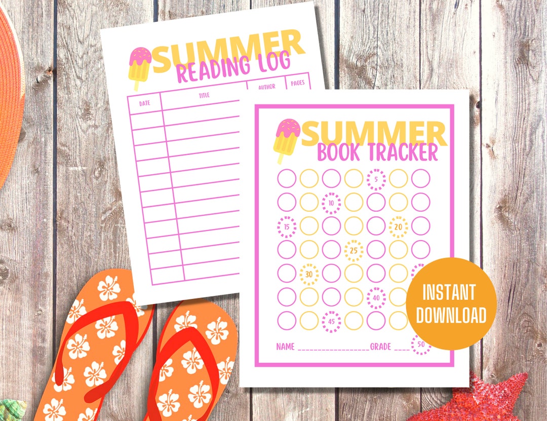 Summer Reading Chart for Kids, Summer Reading Tracker, Reading Chart ...